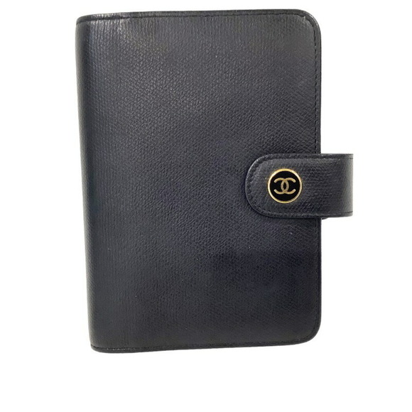 CHANEL | Other | Chanel Notebook Cover Coco Button Mark Leather Seal ...